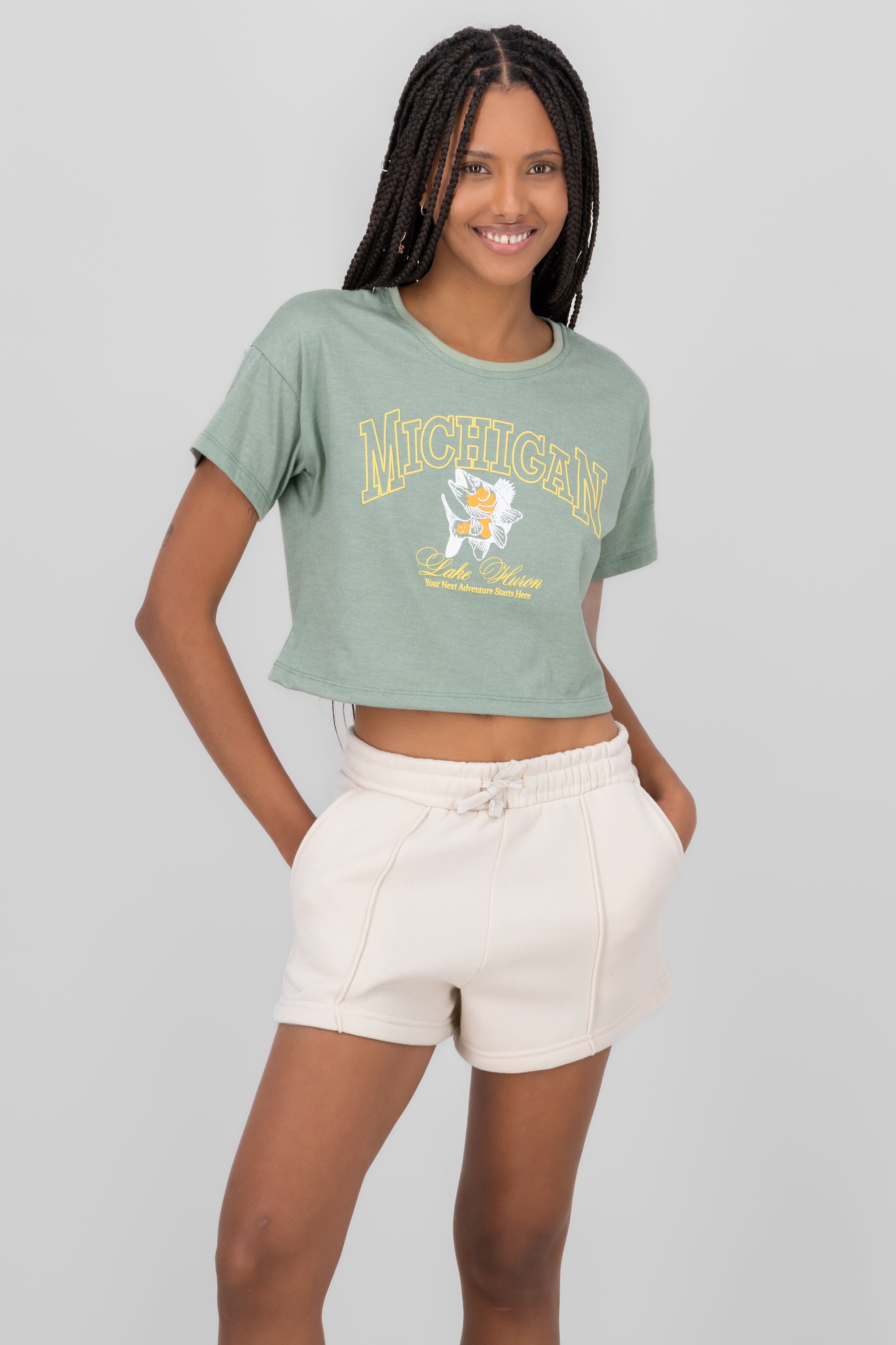 Playera crop michigan