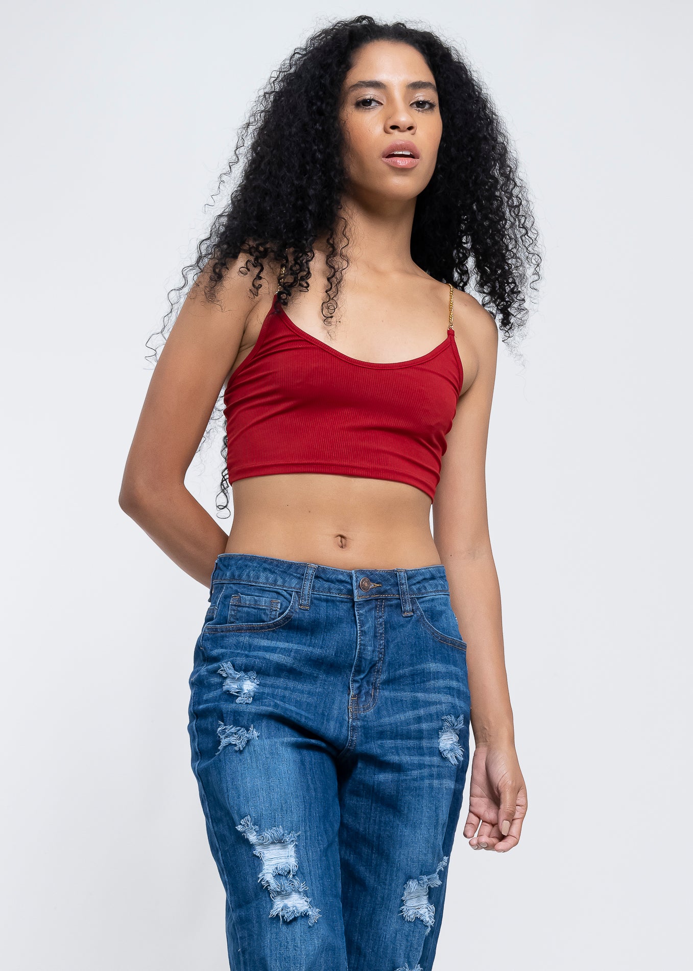 Top Crop Tirantes Cadena