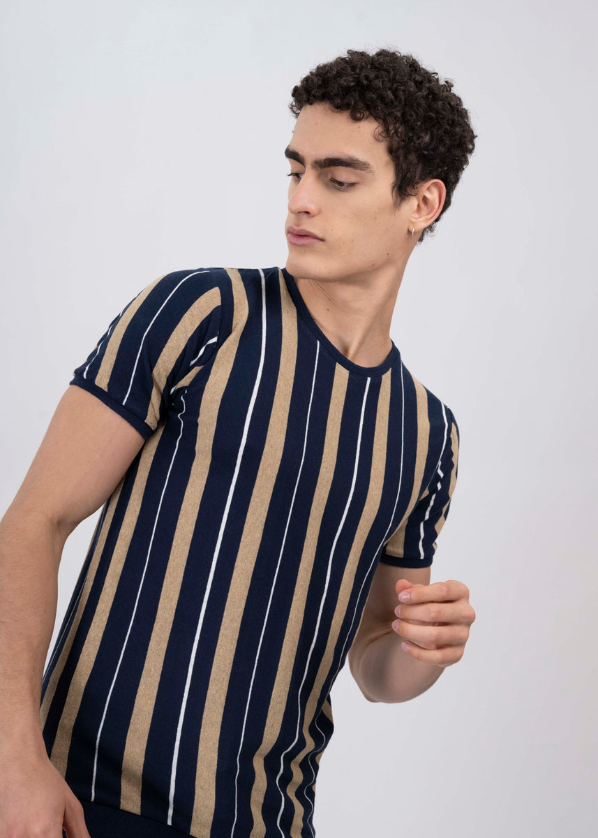 Playera rayas cárdigan