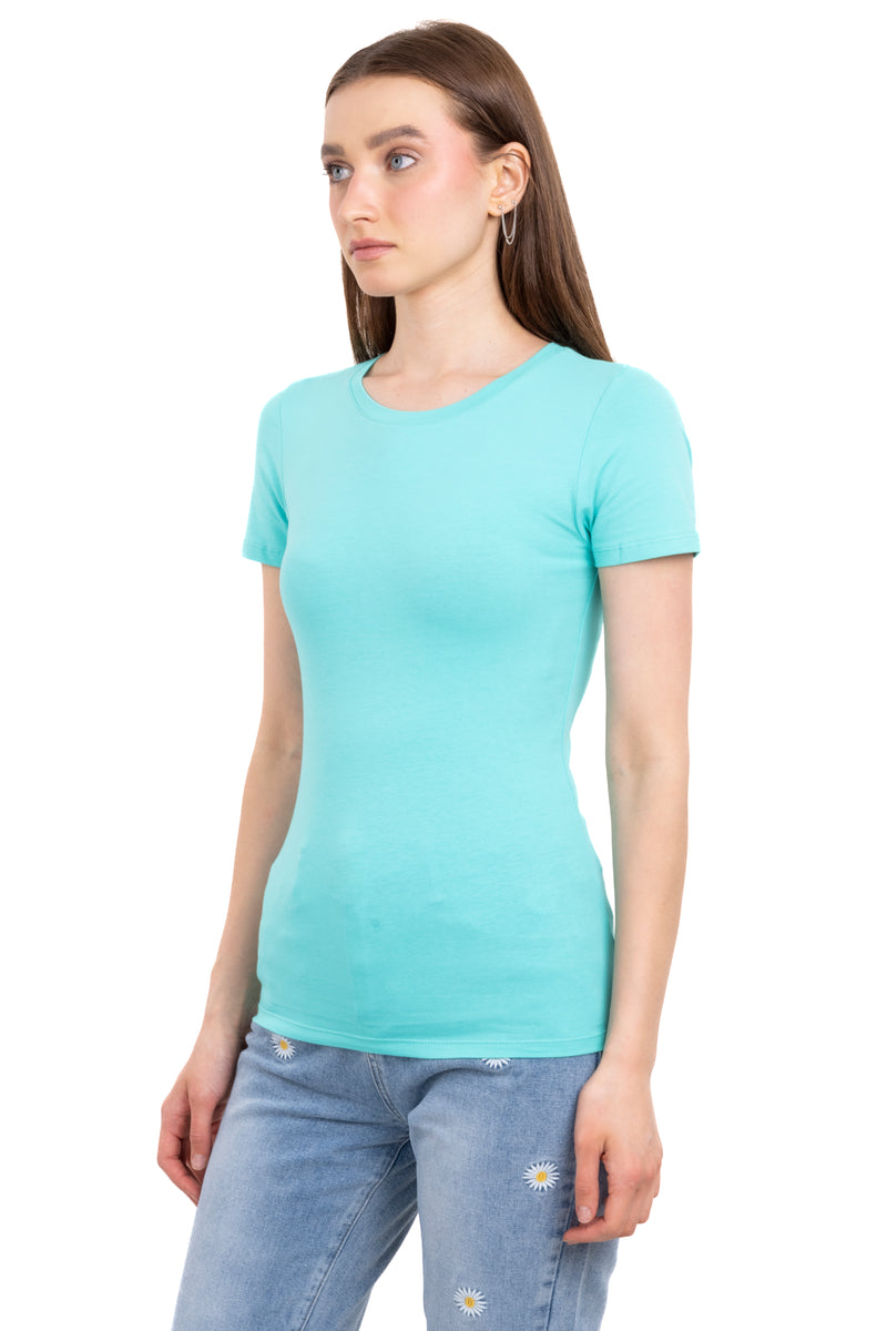 Playera lisa cuello redondo