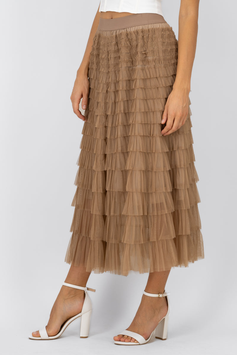 Falda maxi detalle olanes