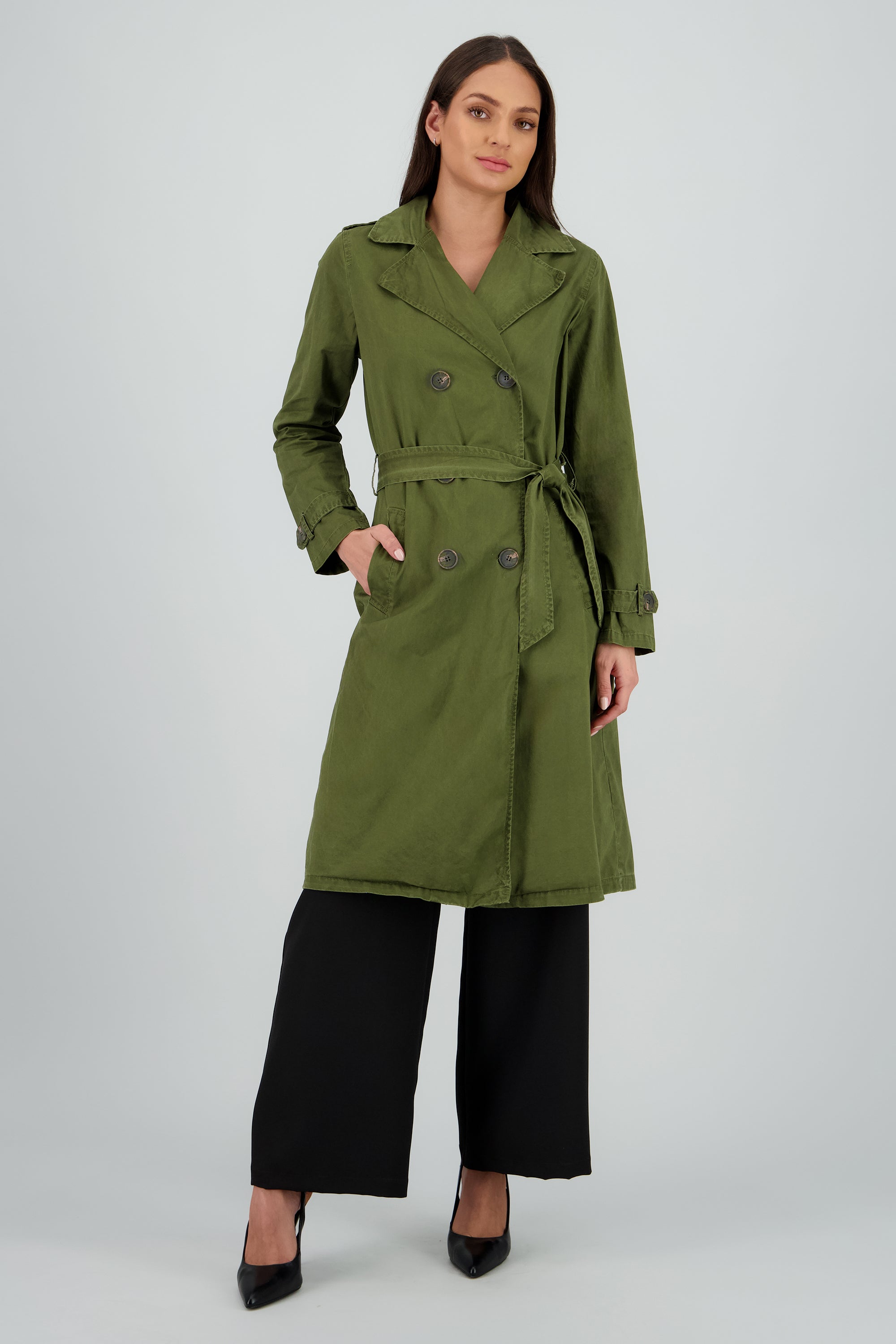 Gabardina maxi